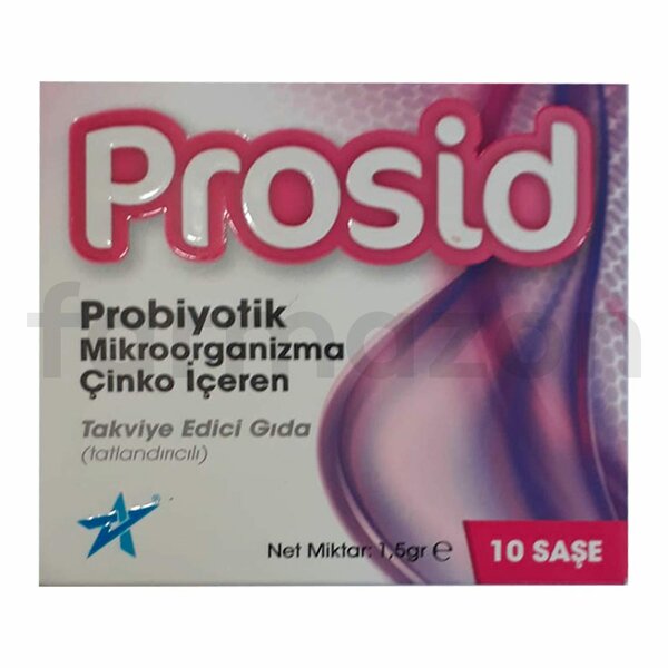 Prosid Probiyotik Mikroorganizma Çinko içeren takviye edici gıda 10 saşe
